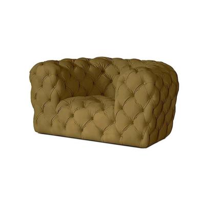 China Modern Velvet Tufted Sofa 2 Seater Living Room Hotel Luxury Couch with Button Quilting for sale
