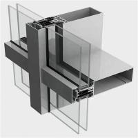 China 6000 Series T3-T8 Aluminium Curtain Wall Profile 60mm for House Office for sale
