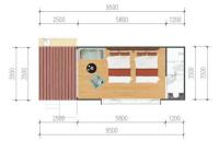 China 3.5*9.5*5.5m Fireproof Modern Prefab Container House Prefabricated Lightweight for sale