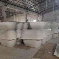 China 1.5m Modern Freestanding Solid Surface Bathtub Acrylic Stone Resin Soaking Tub for sale