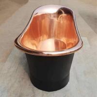 China Luxury Freestanding Bathtub Handmade Copper Bath Tarnish Resistant for sale