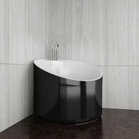China Eco Friendly Black Freestanding Corner Soaking Tub 950*950*720MM for sale