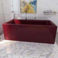 China 1.7m White Gloss Acrylic Freestanding Bathtub Contemporary Soaking Tub with Faucet and Hand Shower for sale