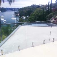 China Stainless Steel Frameless Glass Balustrade Handrail 800-1000mm Height for Stairs for sale