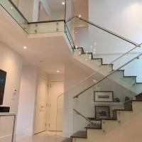 China Dia 50mm White Iron Brass Interior Stair Railing Handrail for Steps Swimming Pool for sale