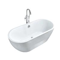 China CE CUPC Certified Acrylic Freestanding Bathtub 1655x750x580mm High Gloss Soaking Tub for sale