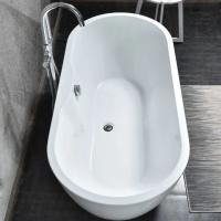 China CE CUPC Certified Acrylic Freestanding Bathtub 1655x750x580mm High Gloss Soaking Tub for sale