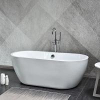 China CE CUPC Certified Acrylic Freestanding Bathtub 1655x750x580mm High Gloss Soaking Tub for sale