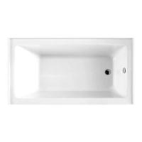 China Custom Square Acrylic Freestanding Soaking Bathtub With Armrest for sale