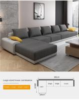 China Modern Light Luxury Dark Green Grey Fabric Sofa Set 3 Seater Convertible Living Room Furniture for sale
