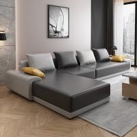 China Modern Light Luxury Dark Green Grey Fabric Sofa Set 3 Seater Convertible Living Room Furniture for sale