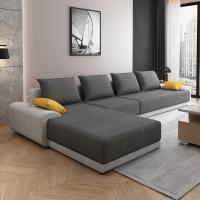 China Modern Light Luxury Dark Green Grey Fabric Sofa Set 3 Seater Convertible Living Room Furniture for sale
