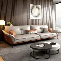 China Small Home Nordic 3 4 Seater Sectional Couch Cowhide Leather Sofa Set for sale