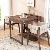 China Rectangle Folding Extendable Dining Table Set Burlywood Simple Modern Furniture for sale