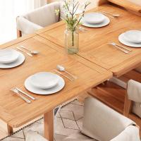 China Rectangle Folding Extendable Dining Table Set Burlywood Simple Modern Furniture for sale