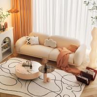 China Modern 3 Seater Flannel Sofa for Living Room Apartment Simple Design 1800mm for sale
