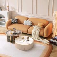 China Modern 3 Seater Flannel Sofa for Living Room Apartment Simple Design 1800mm for sale