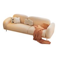 China Modern 3 Seater Flannel Sofa for Living Room Apartment Simple Design 1800mm for sale