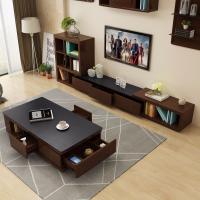 China OEM ODM Wooden Marble Coffee Table TV Console Table With Storage Drawers for sale