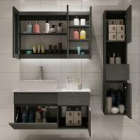 China Modern Bathroom Furniture Set with Mirror 800 900 1000mm Hotel Storage Cabinet for sale