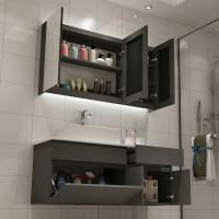 China Modern Bathroom Furniture Set with Mirror 800 900 1000mm Hotel Storage Cabinet for sale