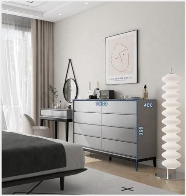 China Solid Wood White Storage Cabinet Living Room Simple Modern Furniture Custom Size 16mm for sale