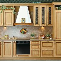 China CE American Style Home Office Cabinets Formaldehyde Free Solid Wood Kitchen Cupboard for sale