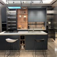 China CAD Drawing Economical Modular Kitchen Cabinets With Lacquer Paint Doors for sale
