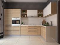 China CAD Drawing Economical Modular Kitchen Cabinets With Lacquer Paint Doors for sale