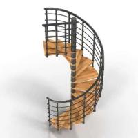 China Indoor Space Saving Spiral Staircase Wood Tread 800-1500mm Stainless Steel 76-114mm for sale
