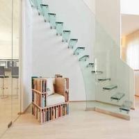 China Space Saving Glass Spiral Staircase 150mm Keel Tempered Glass Railings Customizable for sale