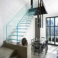 China Space Saving Glass Spiral Staircase 150mm Keel Tempered Glass Railings Customizable for sale