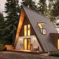 China Outside Quick Concrete Tiny Log Cabin Kits Prefabricated Steel Ferro Cement House for sale