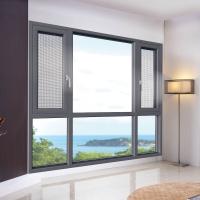 China Double Glazing Bulletproof Aluminium Frame Windows Commercial With Mosquito Net for sale