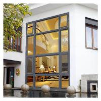 China Double Glazing Bulletproof Aluminium Frame Windows Commercial With Mosquito Net for sale