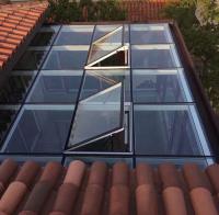 China Sky View Waterproof Aluminium Frame Double Glass Roof Skylight Window 1.5mm FRP Panel for sale