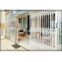 China Durable Aluminum Concertina Grille Sliding Window with Burglar Bars Custom Size for sale