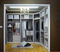 China Custom Farmhouse Walk In Closet Wardrobe Melamine Board 7 Layer Lacquer OEM for sale
