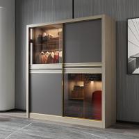 China MDF Sliding Door Wardrobe Customizable Storage Cabinet 1800mm Width for sale