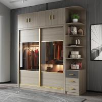 China MDF Sliding Door Wardrobe Customizable Storage Cabinet 1800mm Width for sale
