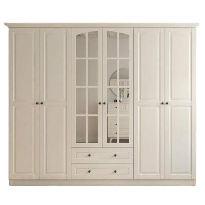 China Customized Wooden Wardrobe with Tempered Glass Eco Friendly Modern Bedroom Cabinet 18mm Plywood for sale