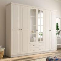 China Customized Wooden Wardrobe with Tempered Glass Eco Friendly Modern Bedroom Cabinet 18mm Plywood for sale