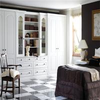 China Customized Wooden Wardrobe with Tempered Glass Eco Friendly Modern Bedroom Cabinet 18mm Plywood for sale