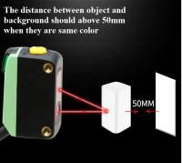 China Compact Laser Photoelectric Sensor Switch 60-300mm Diffuse Reflection NPN IP66 for sale