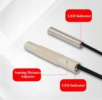 China M18 M12 M8 Cylindrical Capacitive Proximity Switch 8mm Sensing Range DC 12-24V for Plastic Glass Fabric Detection for sale