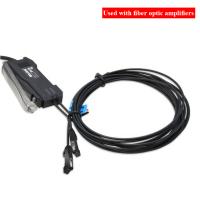 China BOJKE Wide Screen Thru Beam Fiber Optic Sensor Head ABS Housing 1mm Detection for sale