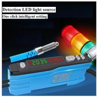 China NPN / PNP Output Fiber Optic Amplifier LED Light Source Detector for sale