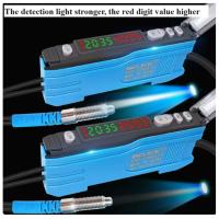 China NPN / PNP Output Fiber Optic Amplifier LED Light Source Detector for sale