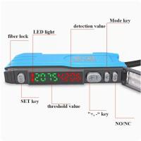 China NPN / PNP Output Fiber Optic Amplifier LED Light Source Detector for sale