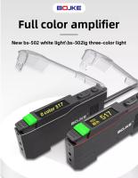 China RGB Color Separation Fiber Optic Photoelectric Color Mark Sensor Switch DC 12-24V NPN for sale